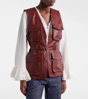 Dorothee Schumacher Broken Shine Leather Vest