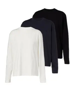 JIL SANDER Set Of 3 Long Sleeve Cotton Jersey T-shirts