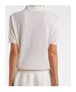 LISA YANG Short-sleeved Cashmere Polo Shirt