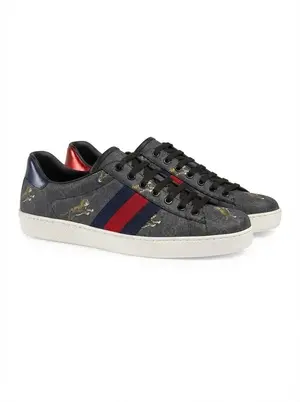 Gucci Ace Gg Supreme Tigers Sneaker - Black