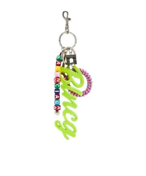 Balenciaga Charm/keychain Blncg In Multicolored - Green