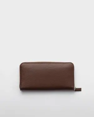 Prada Logo Plaque Zip-around Wallet