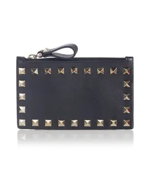 Valentino Garavani Roskstud Zip-up Coin Purse