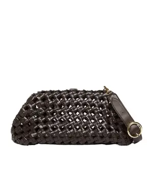 Marella Woven Leather Clutch Bag
