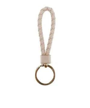 Bottega Veneta Intreccio Key Ring - Nude