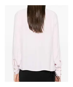 Elisabetta Franchi Tie Neck Georgette Blouse - White