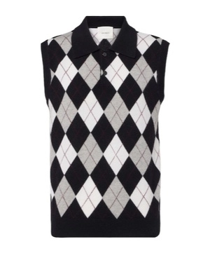 LISA YANG Anwen Argyle Cashmere Sweater Vest - No