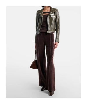 COURREGES Cotton-blend Velvet Sweatpants
