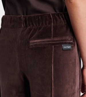 COURREGES Cotton-blend Velvet Sweatpants