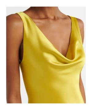 Norma Kamali Maria Satin Gown - Yellow