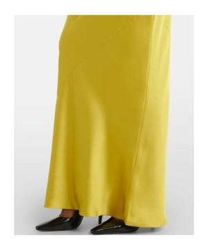Norma Kamali Maria Satin Gown - Yellow