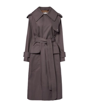Victoria Beckham Philippa Cotton Trench Coat - Black