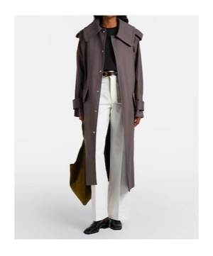 Victoria Beckham Philippa Cotton Trench Coat - Black