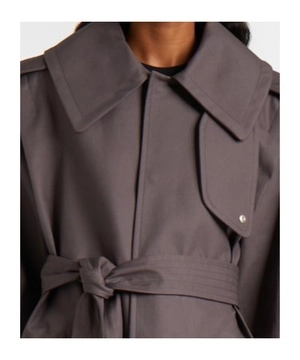 Victoria Beckham Philippa Cotton Trench Coat - Black