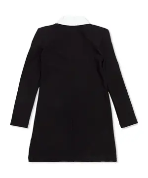 Balmain Long-sleeved Dress With Lapels And Logo Detail