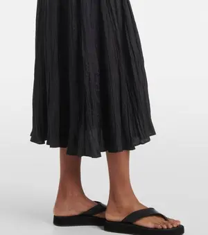 JOSEPH Sully Pleated Midi Skirt