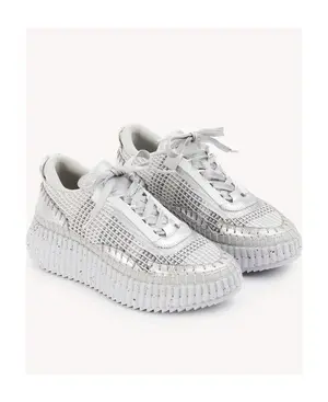 Chloé Nama Lower-impact Mesh Sneakers - White