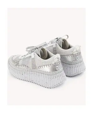Chloé Nama Lower-impact Mesh Sneakers - White
