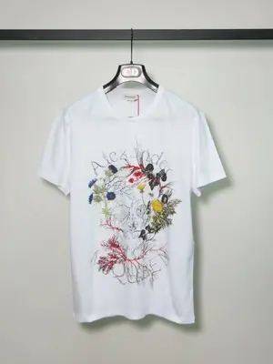 Alexander McQueen Botanical Logo Print T-shirt