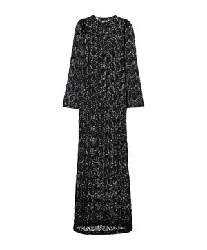 NILI LOTAN Lace Maxi Dress - Black