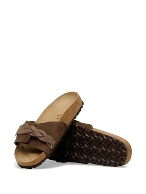 BIRKENSTOCK Braided Buckle-fastening Flat Sandals - Brown