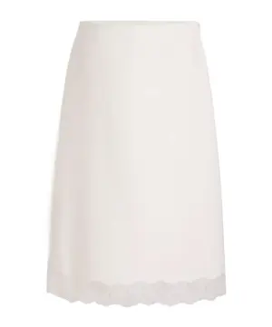 Dior Mid-length Straight Skirt - White