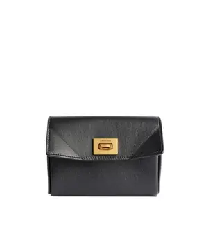 Balenciaga Rodeo Card Holder With Flap - Black