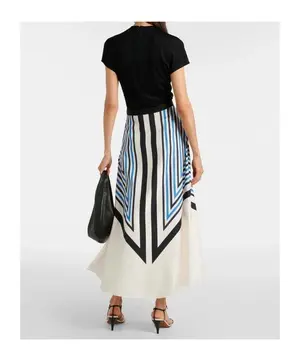 JOSEPH Cretto Pleated Detail Skirt