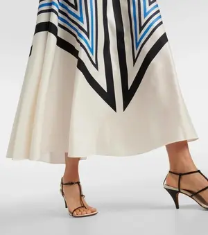 JOSEPH Cretto Pleated Detail Skirt