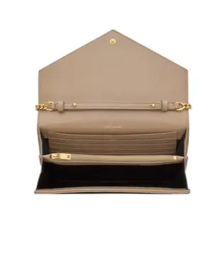 Saint Laurent Cassandre Matelassé Chain Wallet