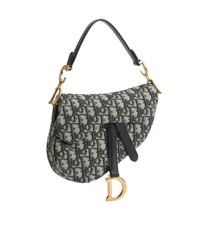 Dior Small Saddle Bag With Strap - Blue