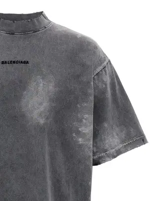 Balenciaga Paint Detailed Crewneck T-shirt
