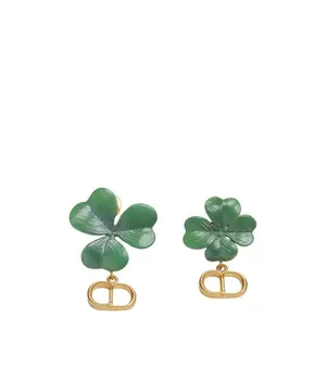 Dior Clover Earrings - Green
