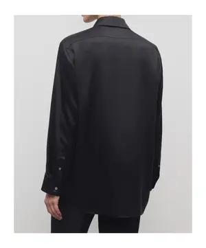 THE ROW Long-sleeve Silk Shirt