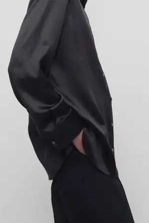 THE ROW Long-sleeve Silk Shirt