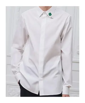 Dior Shirt With Clover Embroidery