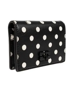 GANNI Bou Card Holder With Flap With Dots