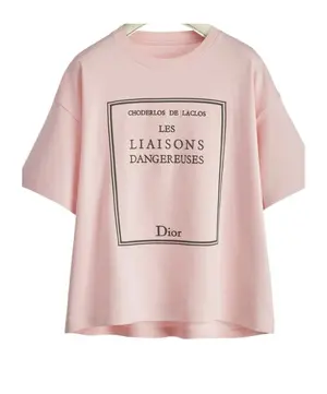 Dior Book Cover Oversized Cropped T-shirt - Pink
