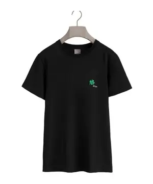 Dior T-shirt With Clover Embroidery, Regular Fit