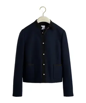 Dior Cropped Jacket - Navy Blue