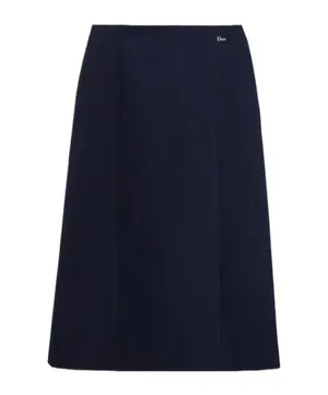 Dior Mid-length Straight Skirt - Navy Blue