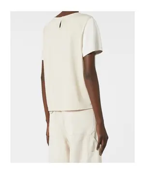 Max Mara Gilbert Satin Crewneck T-shirt - Ivory