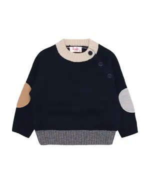 IL GUFO Spliced Detail Sweater - Black