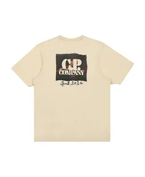 C.P. COMPANY Logo-print Cotton T-shirt - Nude