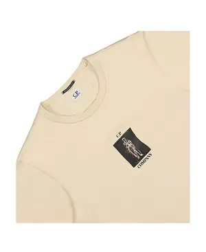 C.P. COMPANY Logo-print Cotton T-shirt - Nude