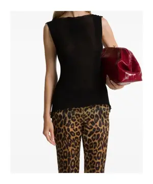 Alberta Ferretti Ribbed Knit Top