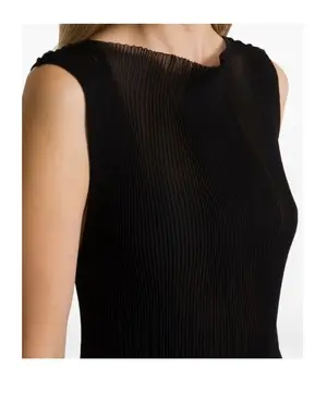 Alberta Ferretti Ribbed Knit Top