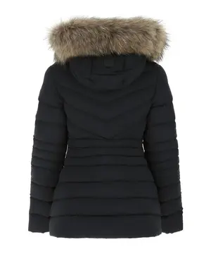 Mackage Hooded Down Jacket With Fur Trim