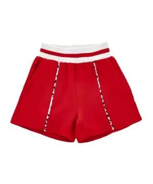 Monnalisa Elastic Waist Shorts With White Stripe Detailing