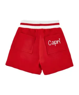 Monnalisa Elastic Waist Shorts With White Stripe Detailing
